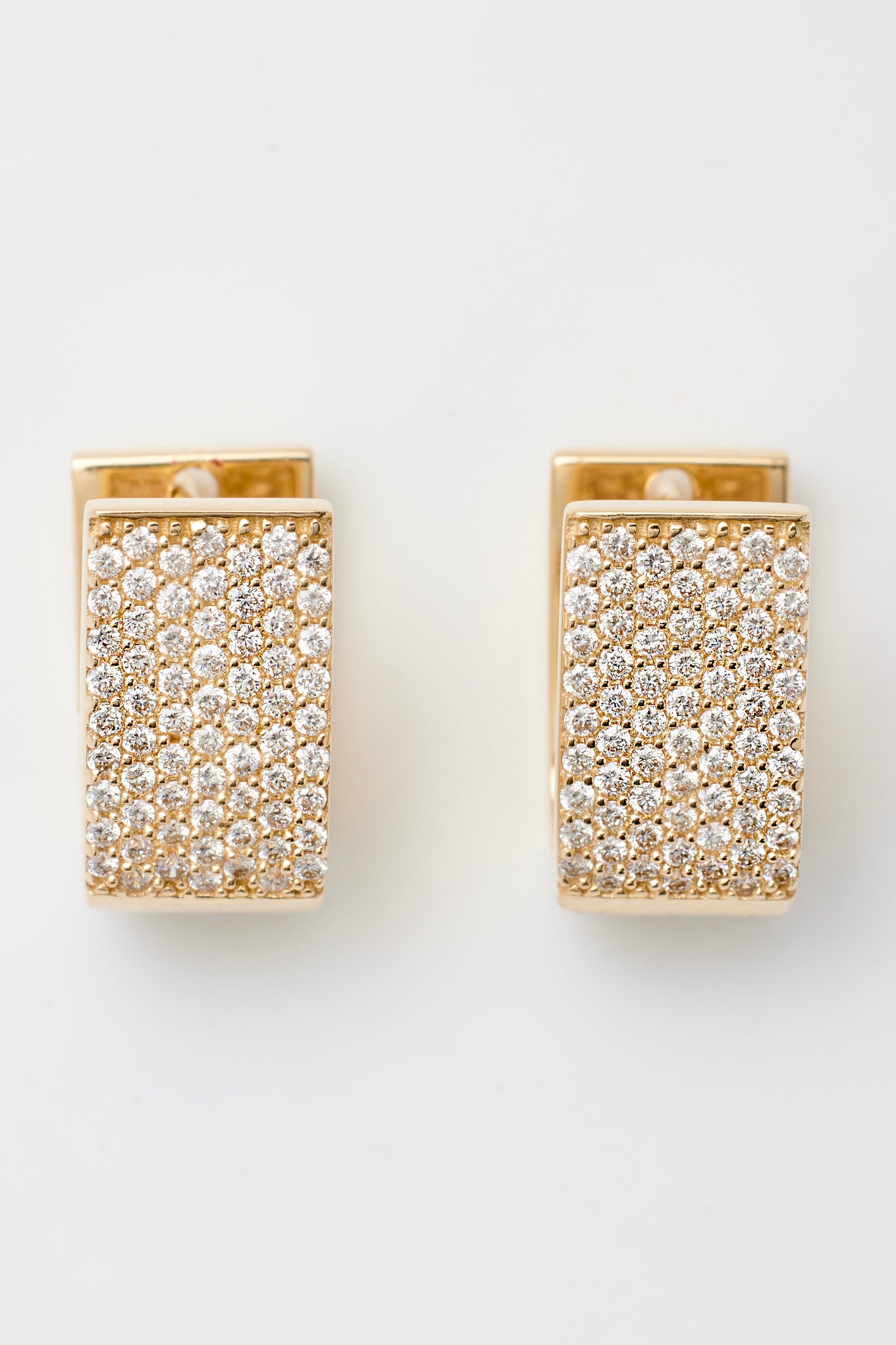 RECTANGULAR PAVE DIAMONDS HUGGIES – The Narwhal